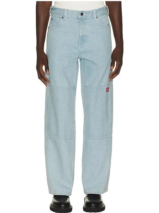 Dickies Loose Straight Double Knee Jeans - Denim Vintage Wash