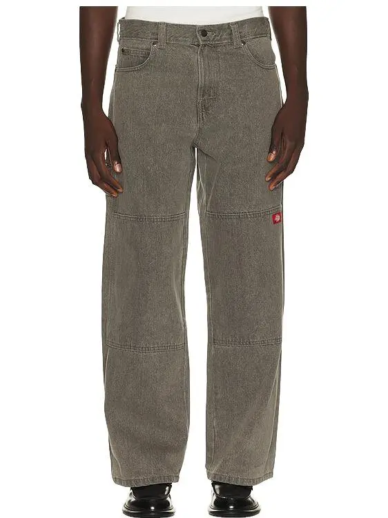 Dickies Loose Straight Double Knee Jean - Grey Wash Tinted