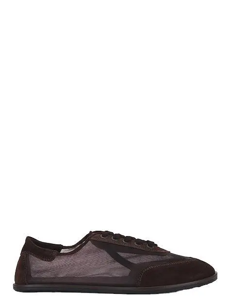 Dear Frances Mesh Trainer - Espresso Suede