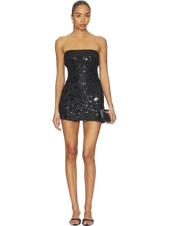 GUIZIO Cannes Mini Dress - Black