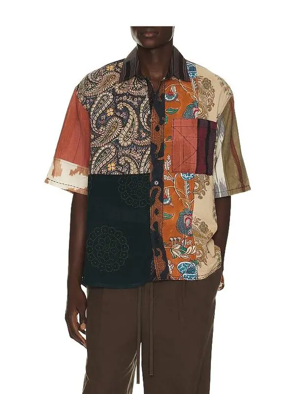 KARDO Yuto Shirt In Beige,black - Multi