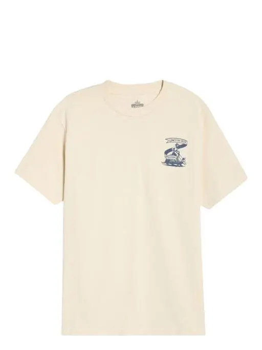 Brixton Lonestar Armadillo Graphic Cotton T-shirt - Cream