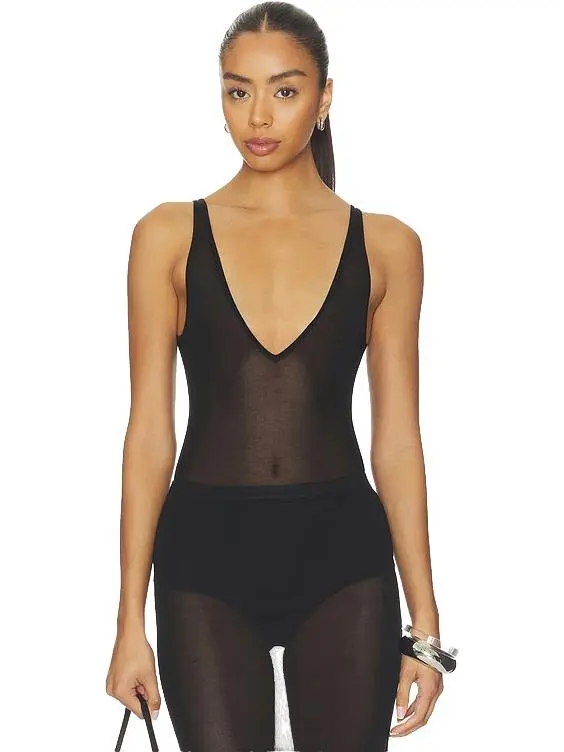 EAVES Kiaralee Knit Bodysuit - Black