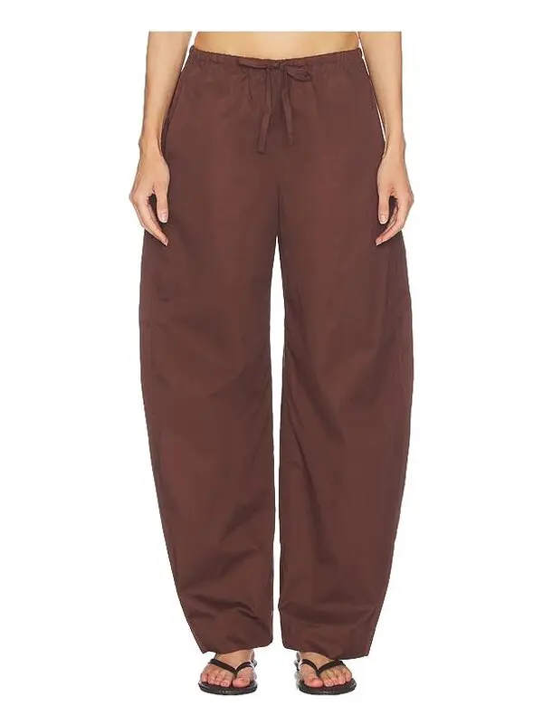 EAVES Lana Barrel Leg Pant - Chocolate