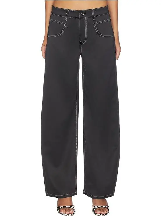 Lioness Serenity Satin Pant - Noir