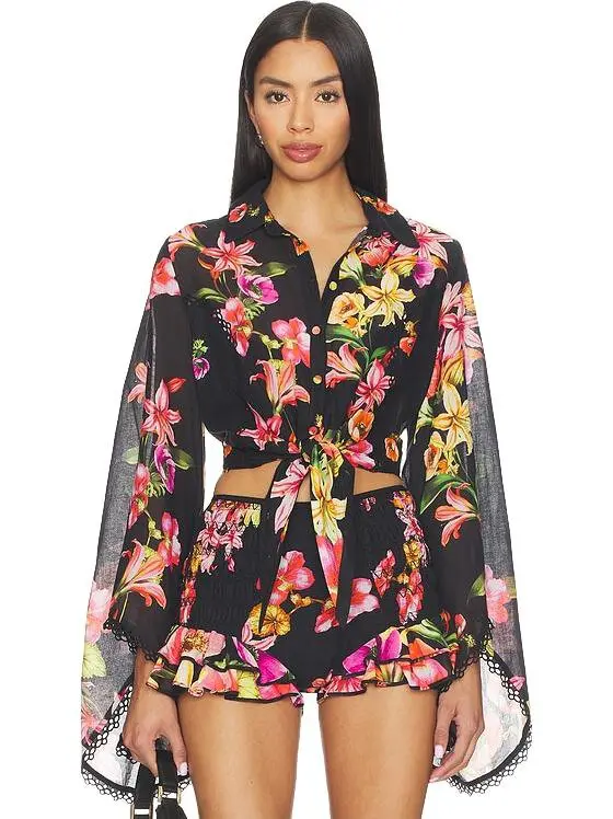 Charo Ruiz Ibiza Lei Blouse - Black Bliss