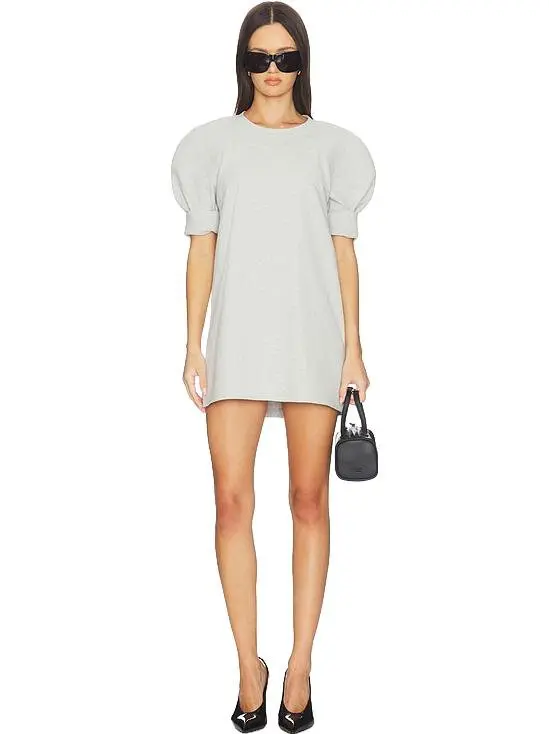 Norma Kamali Short Sleeve Mini Dress - Light Heather Grey