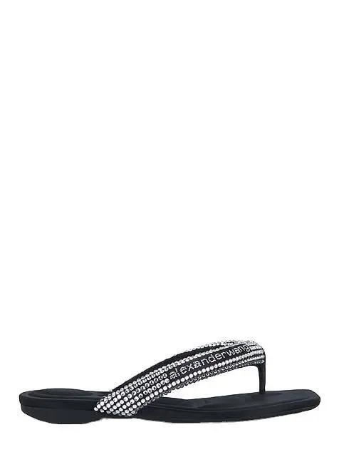 Alexander Wang Jenna Tubular Flat Thong Sandal - Black