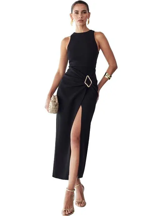 BWLDR Soraye Midi Dress - Black