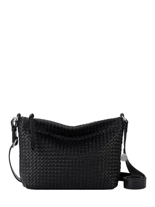 THE SAK Melrose Crossbody Woven Leather Bag - Black Woven