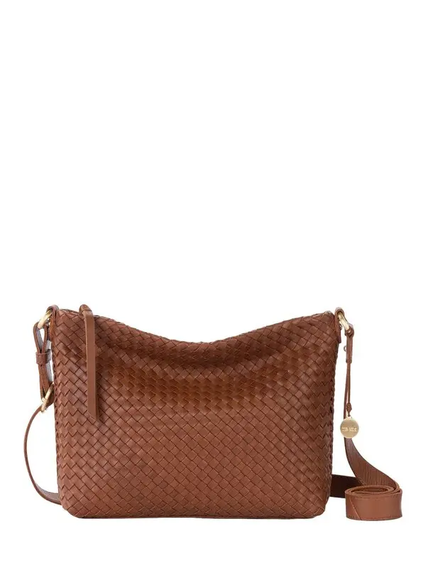 THE SAK Melrose Crossbody Woven Leather Bag - Cognac Woven