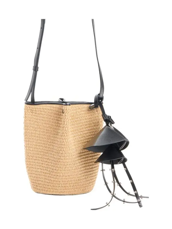 Givenchy Nano Snap Raffia Bucket Bag - Natural