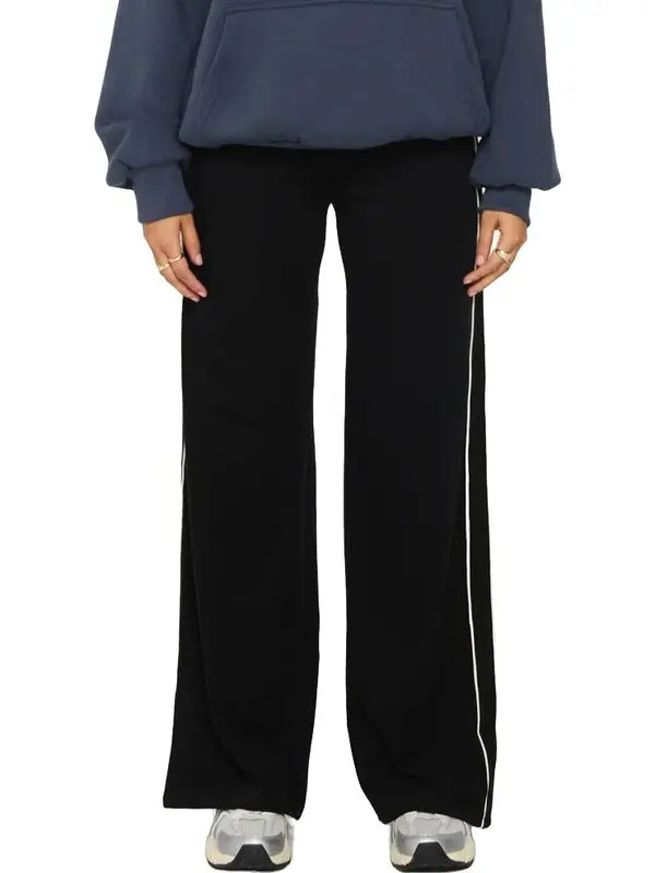 Princess Polly Ascenda Straight Leg Track Pants - Black
