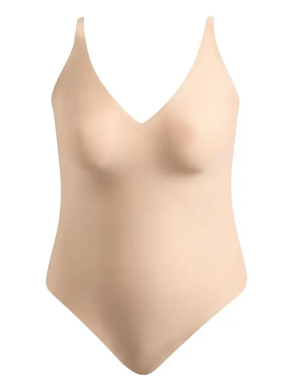 SKIMS Plunge Thong Bodysuit - Clay