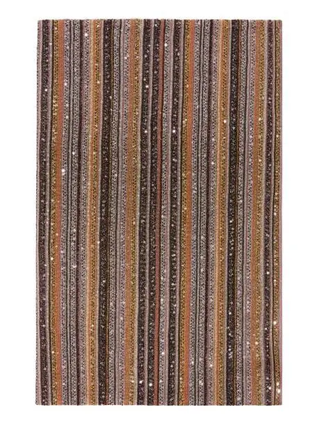 Missoni Ribbed Lamé Viscose Stole With Sequins - Gold& Beige