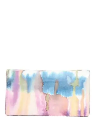 CHRISTIAN LOUBOUTIN Bettina Tie Dye Patent Leather Clutch - M023 Multi/gold