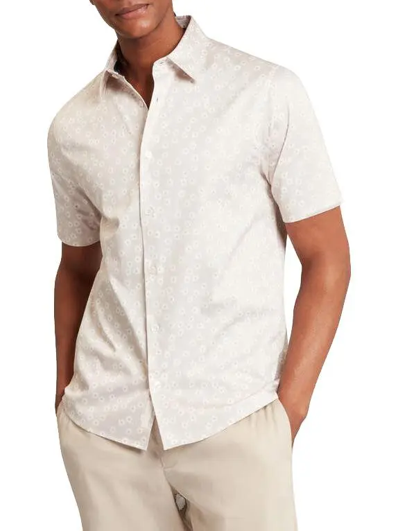 Ted Baker London Afflek Short Sleeve Button-up Shirt - Ecru