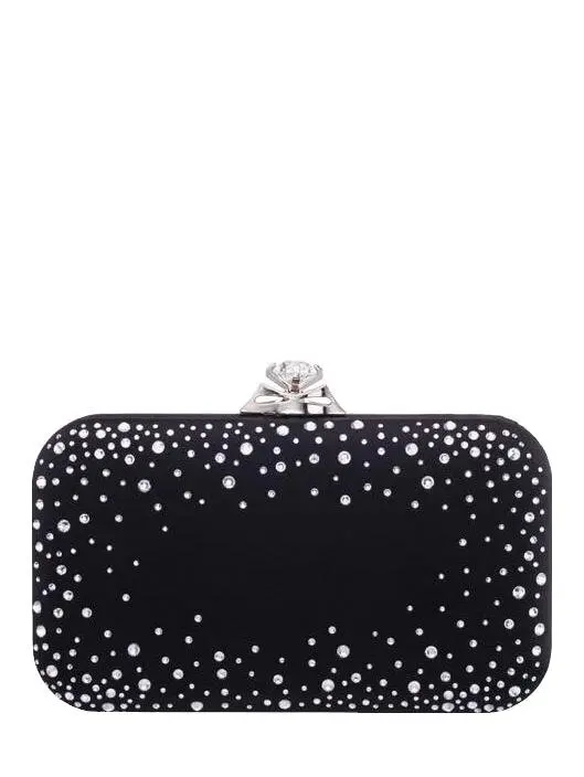 Nina Lindsay Embellished Frame Clutch - Black