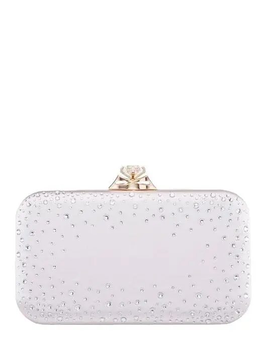 Nina Lindsay Embellished Frame Clutch - Ivory