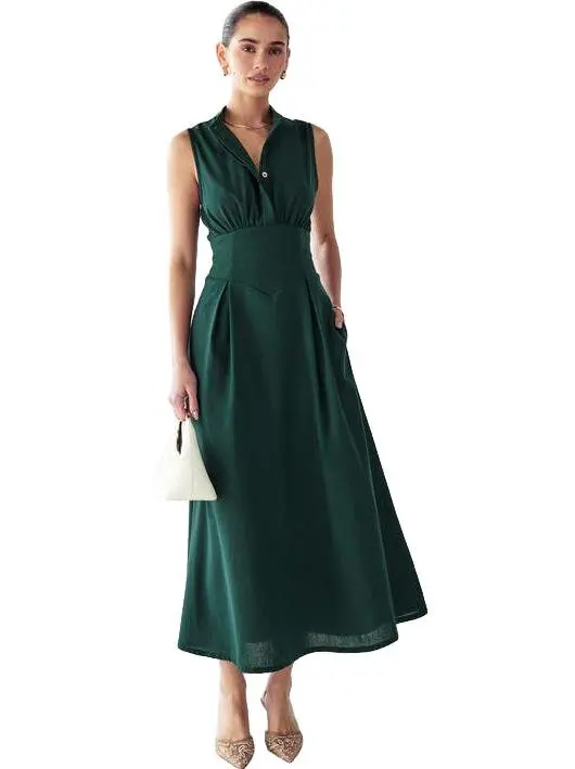 WILLA Bexley Maxi Dress - Emerald