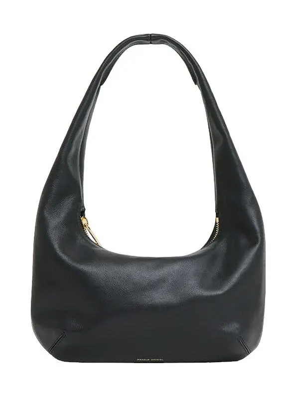 MANSUR GAVRIEL Mini Gnocchi Leather Hobo Bag - Black