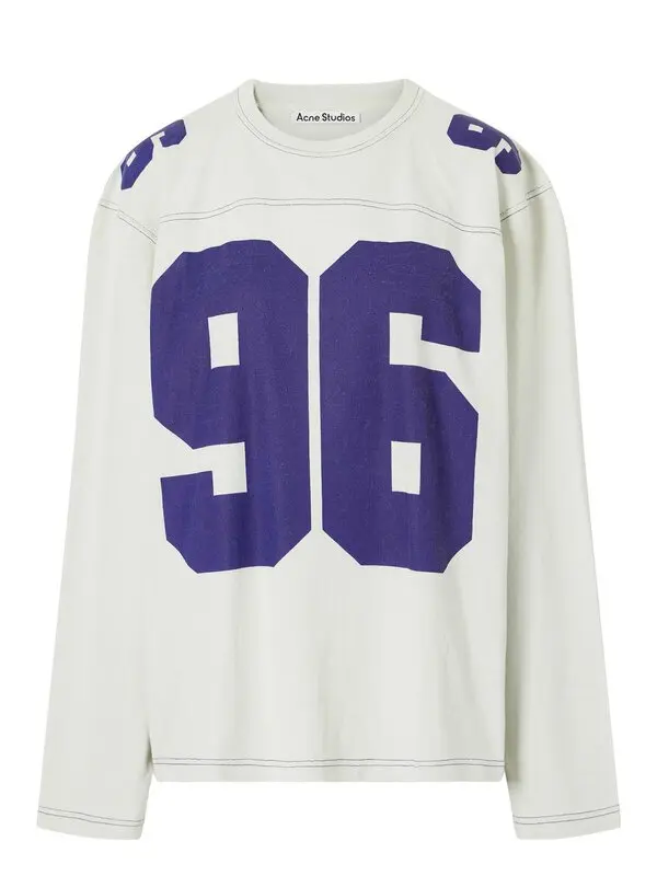 Acne Studios 96" Printed Cotton-jersey Sweater - Neutrals