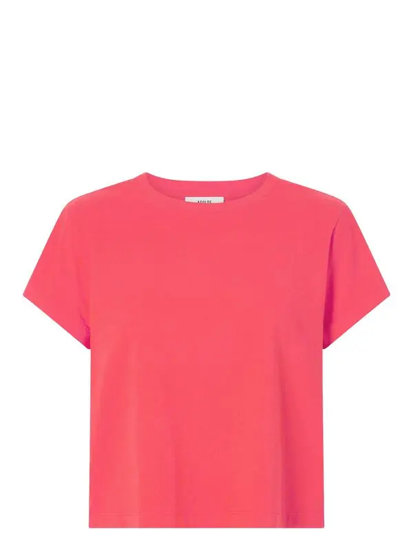 AGOLDE Adine Cropped Organic Cotton-jersey T-shirt - Red