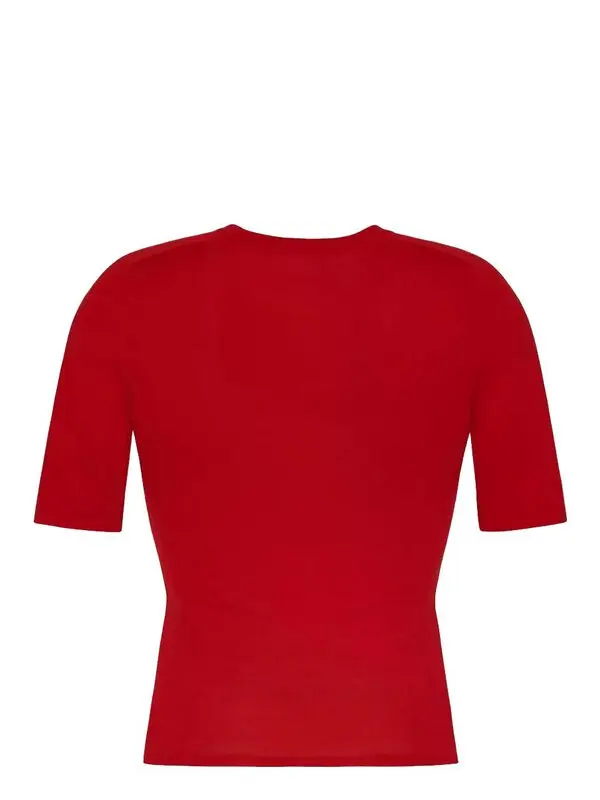 Adam Lippes Felix Short-sleeve Sweater - Red