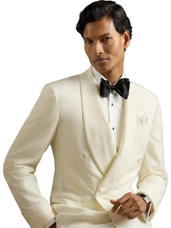 Ralph Lauren Purple Label Gregory Handmade Barathea Dinner Jacket - Cream