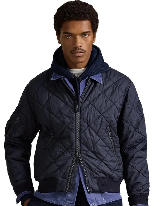 Ralph Lauren The Ghent Quilted Bomber Jacket - Collection Navy