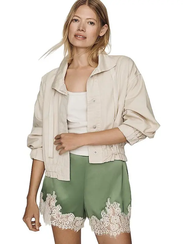 Anthropologie Cropped Jacket - Natural
