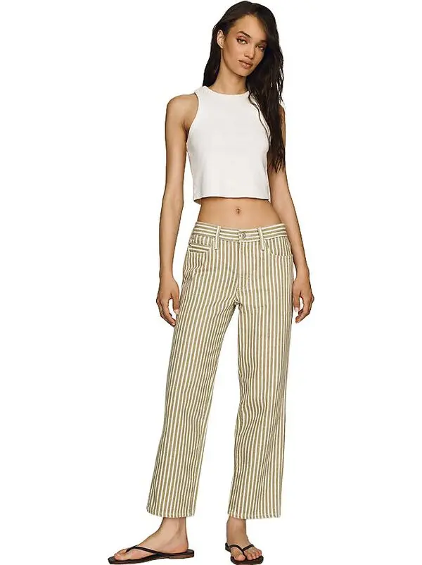 AMO Billie Mid-rise Straight Jeans - Rally Stripe