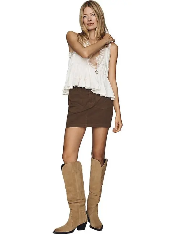 Dolce Vita Buckly Slouchy Western Boots - Camel