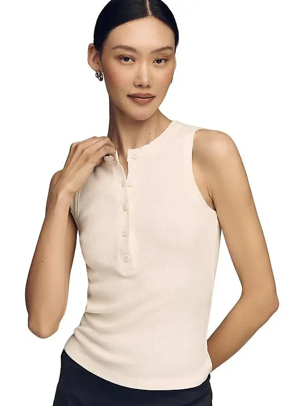 Sanctuary Friday Rib Tank Top - Ivory