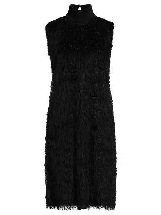 MEIMEIJ Sleeveless Turtleneck Midi Dress - Black