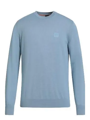 BOSS Knitted Cotton Cashmere Sweater - Blue
