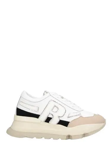 RUCOLINE Leather Wedge Sneakers - White