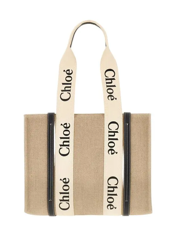 Chloé Tote Bag With Logo Detail - Multicolor
