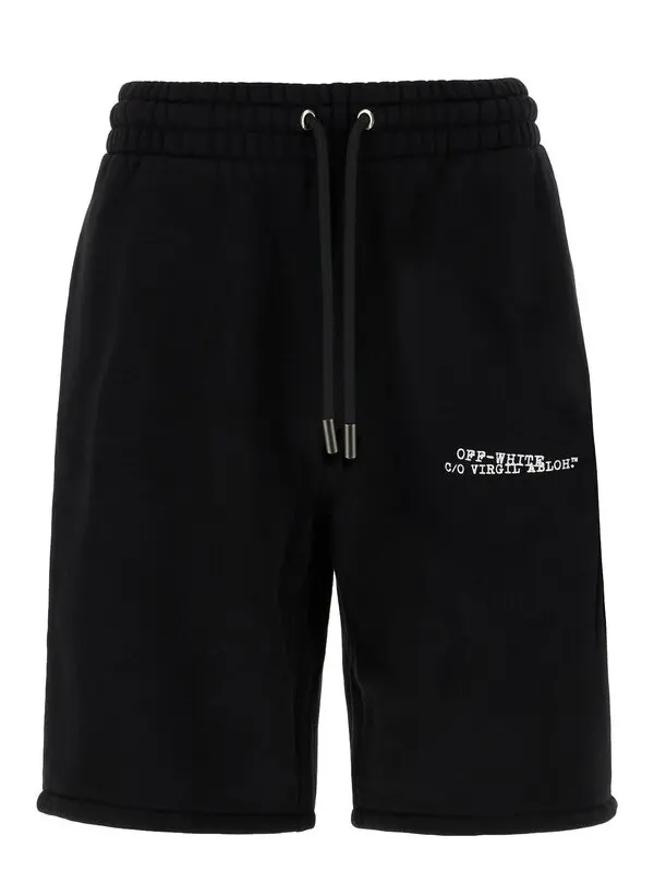 Off-White Printed Cotton Sweatshorts - Multicolor
