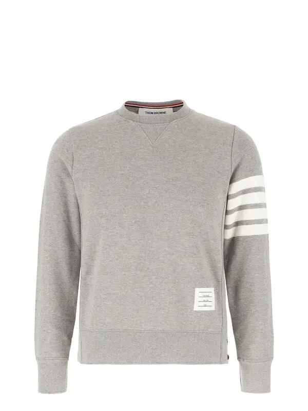 Thom Browne Crewneck Sweatshirt With Signature Stripes - Multicolor