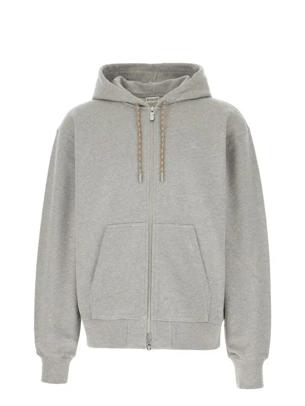 Burberry Zip-up Hoodie With Monogram Detail - Multicolor