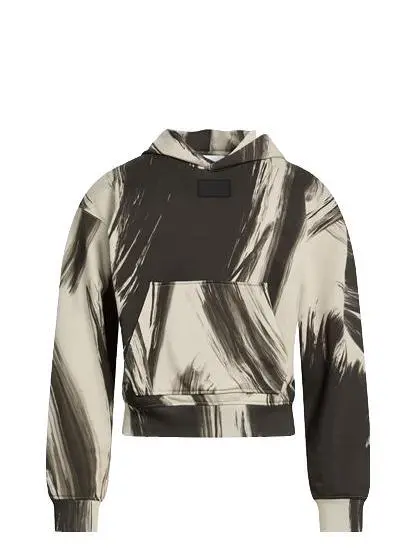 Helmut Lang Cotton French Terry Two-tone Logo Hoodie - Grey