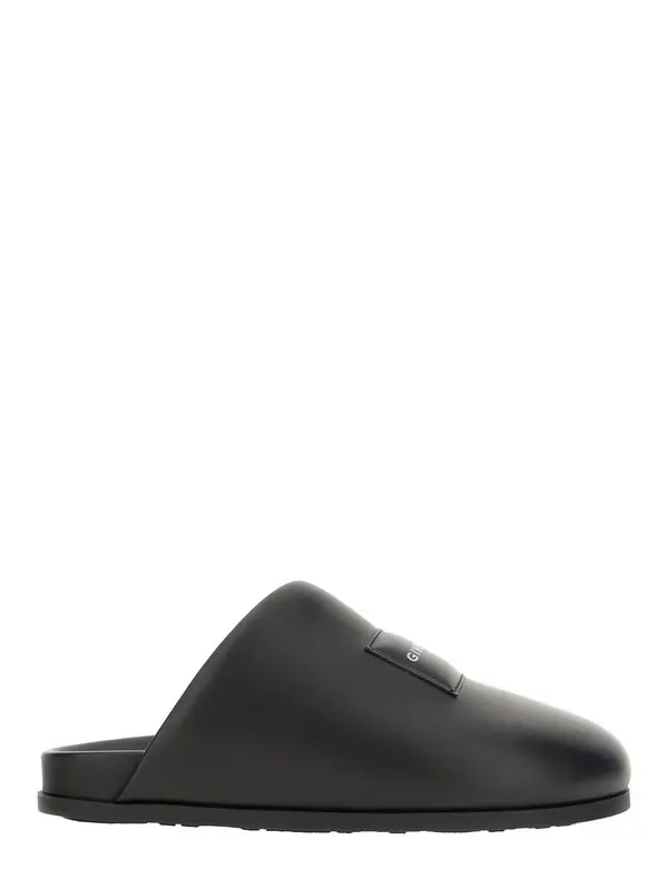 Givenchy Black Leather Slippers - Multicolor