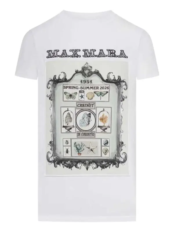 Max Mara Cotton Graphic T-shirt - White