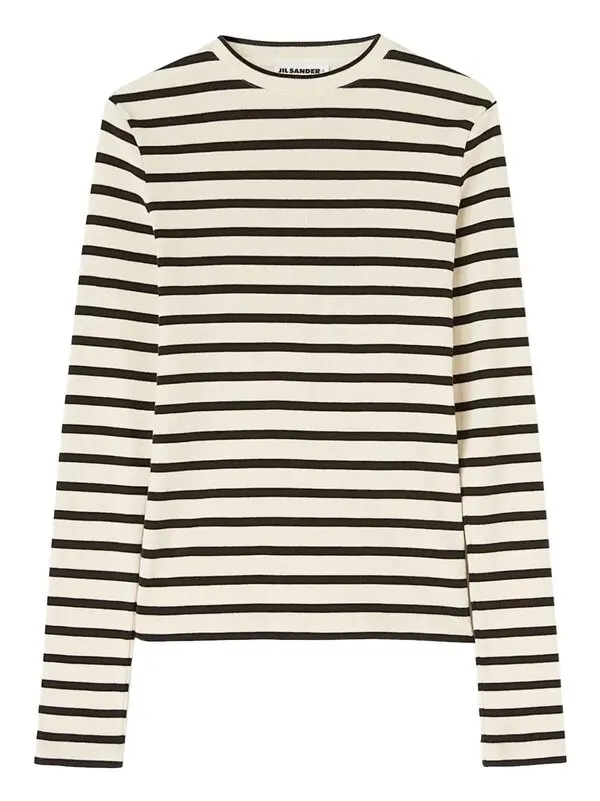 JIL SANDER Striped Cotton T-shirt - Multicolor