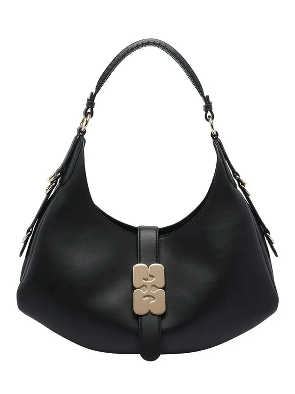 GANNI Small Kat Shoulder Bag - Black
