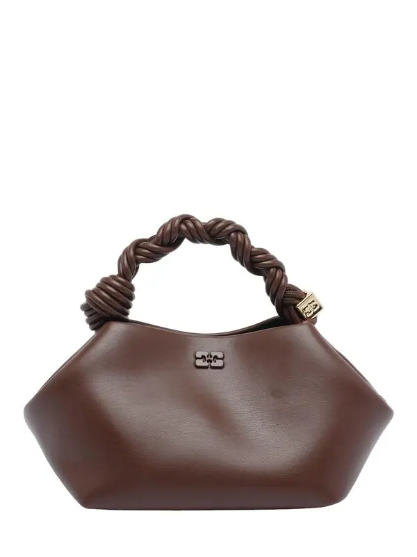 GANNI Bou Bag Small Leather Effect - Brown