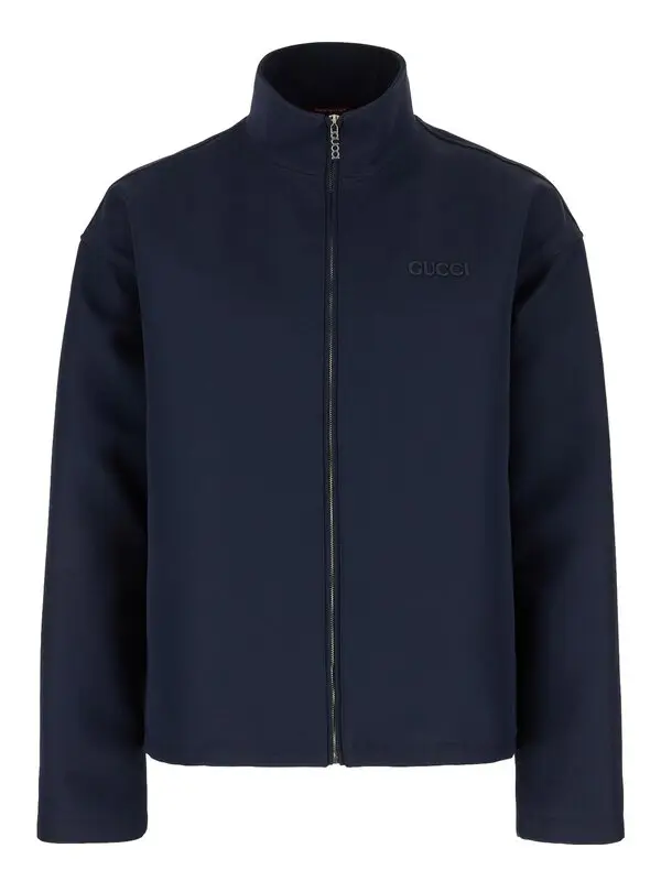 Gucci Zip-up Jacket With Stand Collar - Multicolor