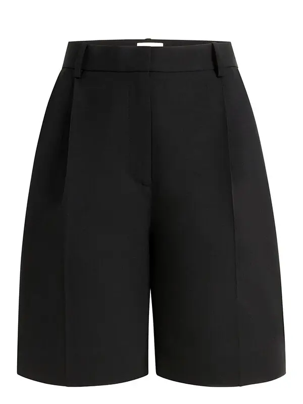 Khaite Auggie Wool Shorts - Black