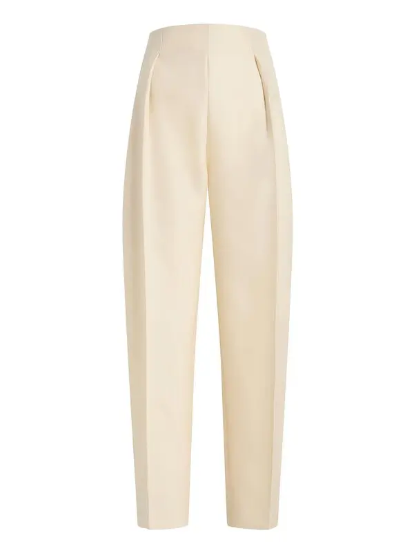 Khaite Somera Pant In Sculptural Cady - Ivory Glow